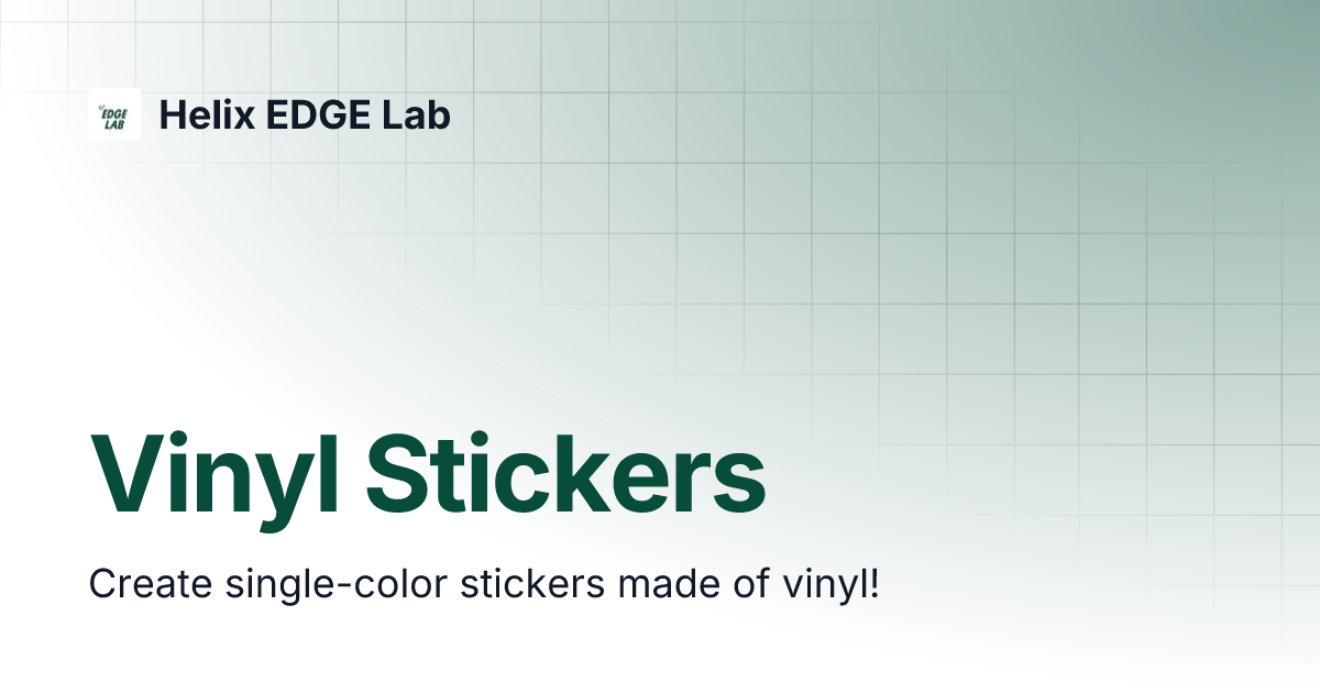 Vinyl Stickers | Helix EDGE Lab